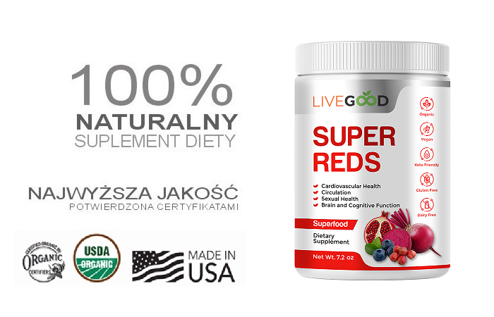 Organic Super Reds LiveGood opinie cena gdzie kupić właściwości skład